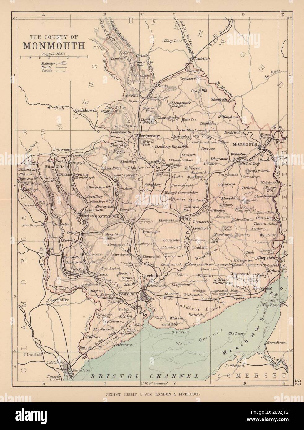 Monmouth county map hi-res stock photography and images - Alamy
