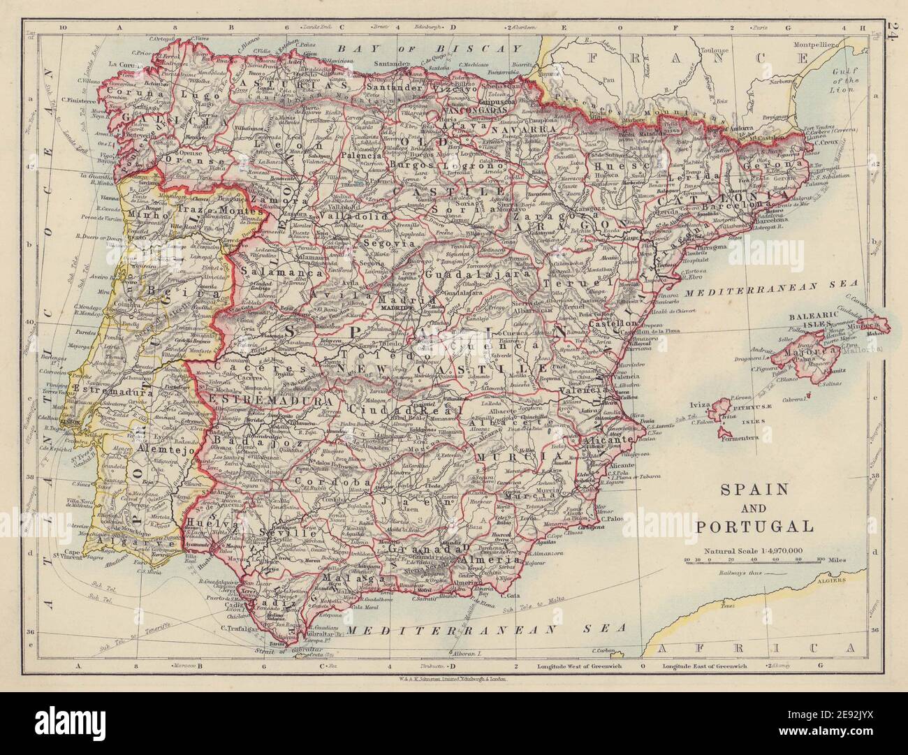 Political map of spain hi-res stock photography and images - Alamy