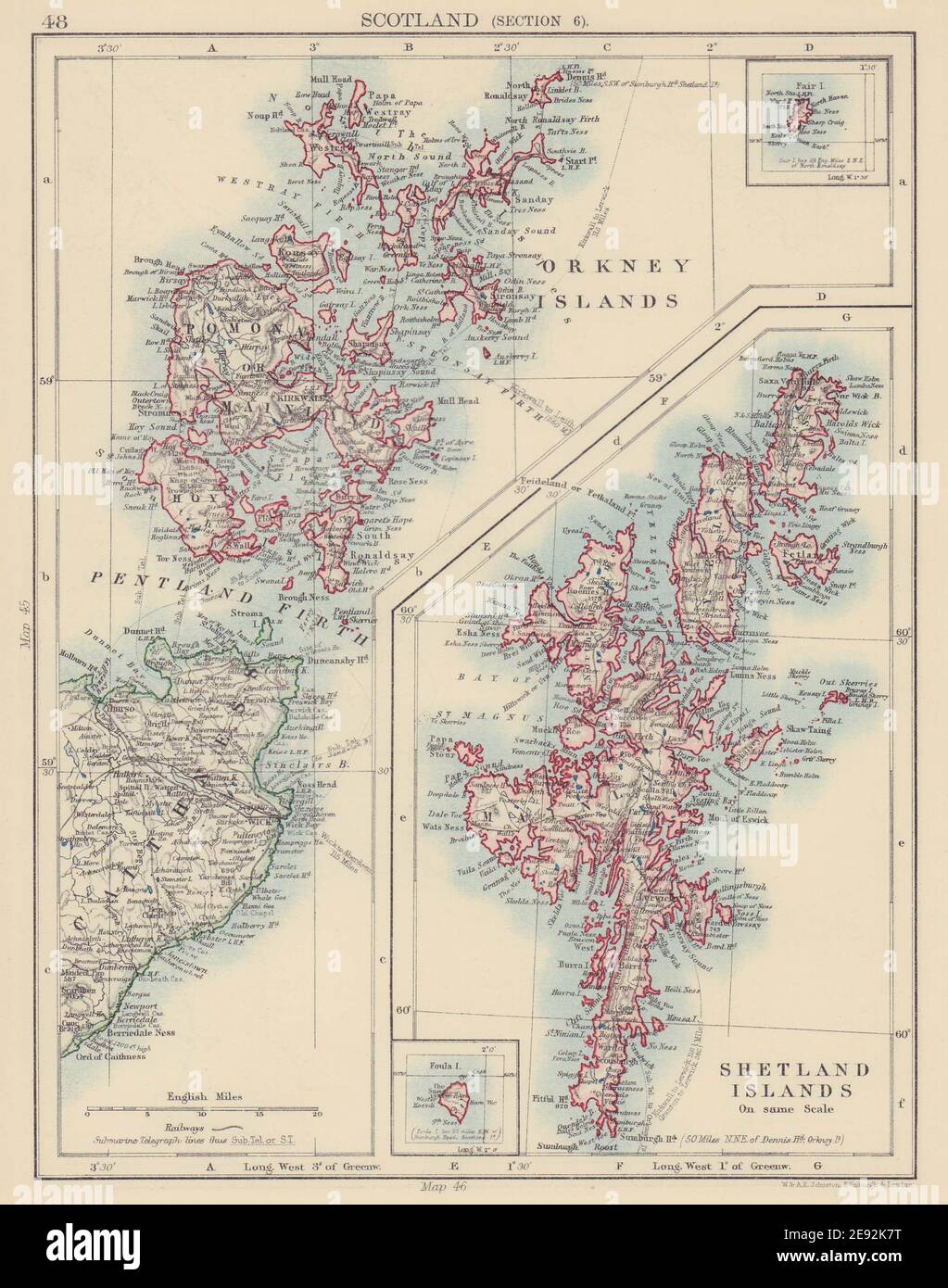 SCOTLAND. Orkney & Shetland Islands Caithness Pentland Firth. JOHNSTON ...
