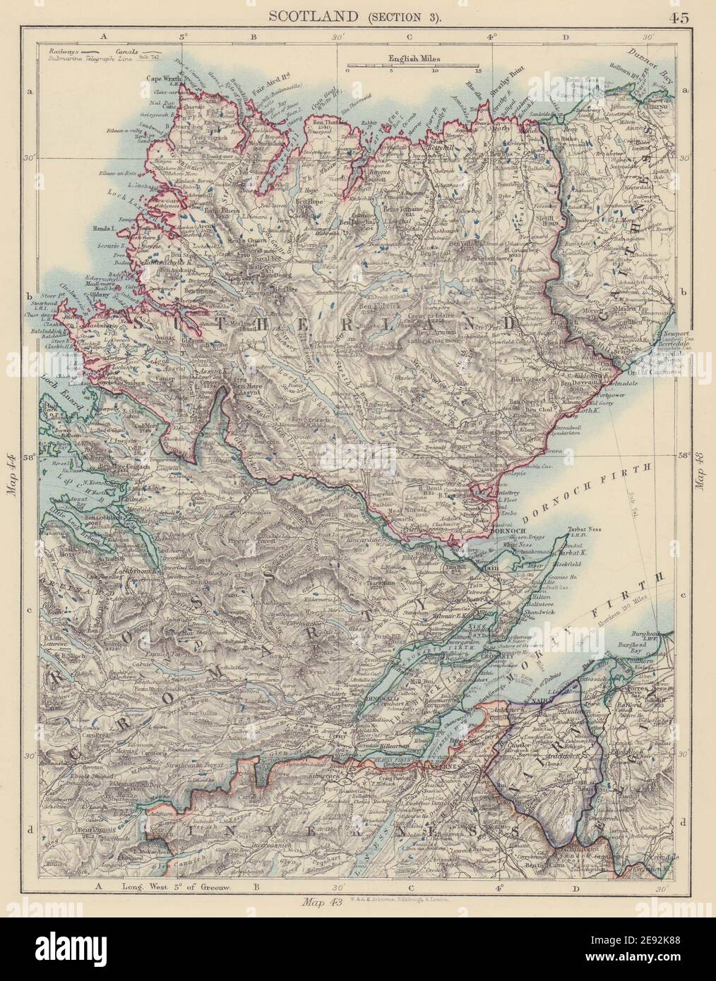 SCOTTISH HIGHLANDS. Sutherland Ross Cromarty Caithness Moray Firth 1901 ...