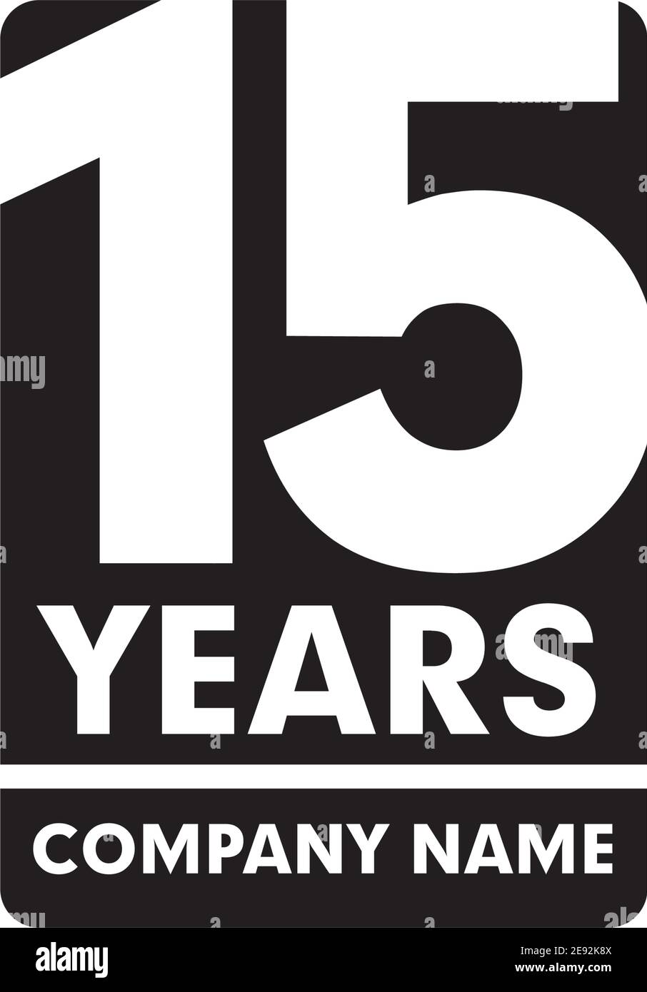 15th year anniversary emblem logo design vector template Stock Vector ...