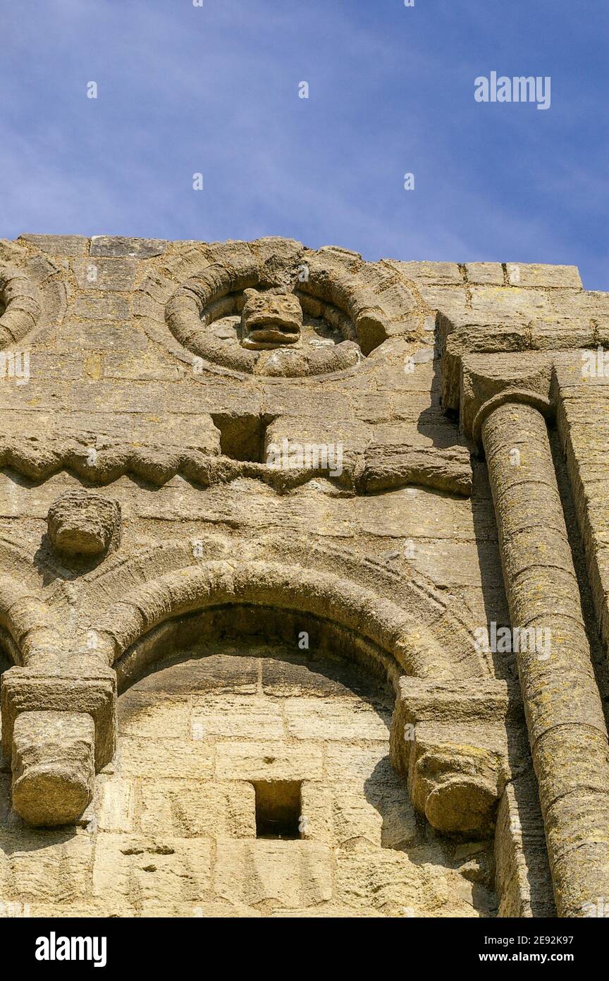 Architectural detail from Castle Rising castle, a 12th century Norman ...