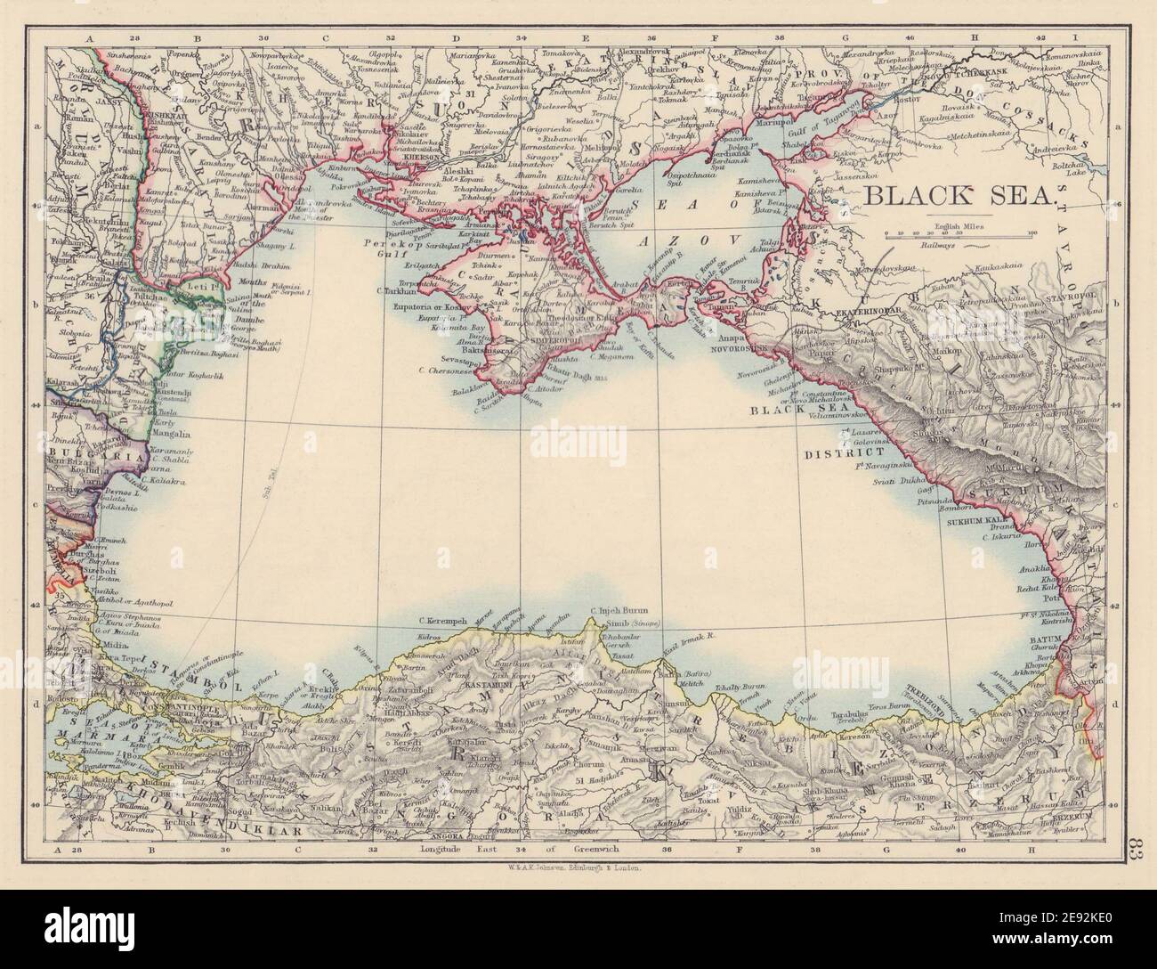 Crimea old map hi-res stock photography and images - Alamy