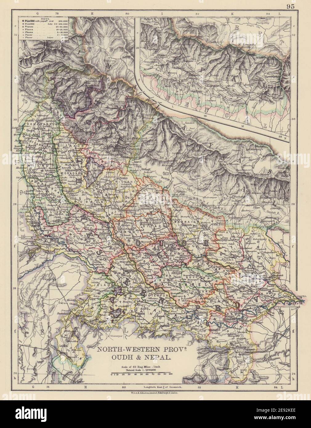 BRITISH INDIA N. North-Western Provinces Oudh Nepal. Railways. JOHNSTON ...