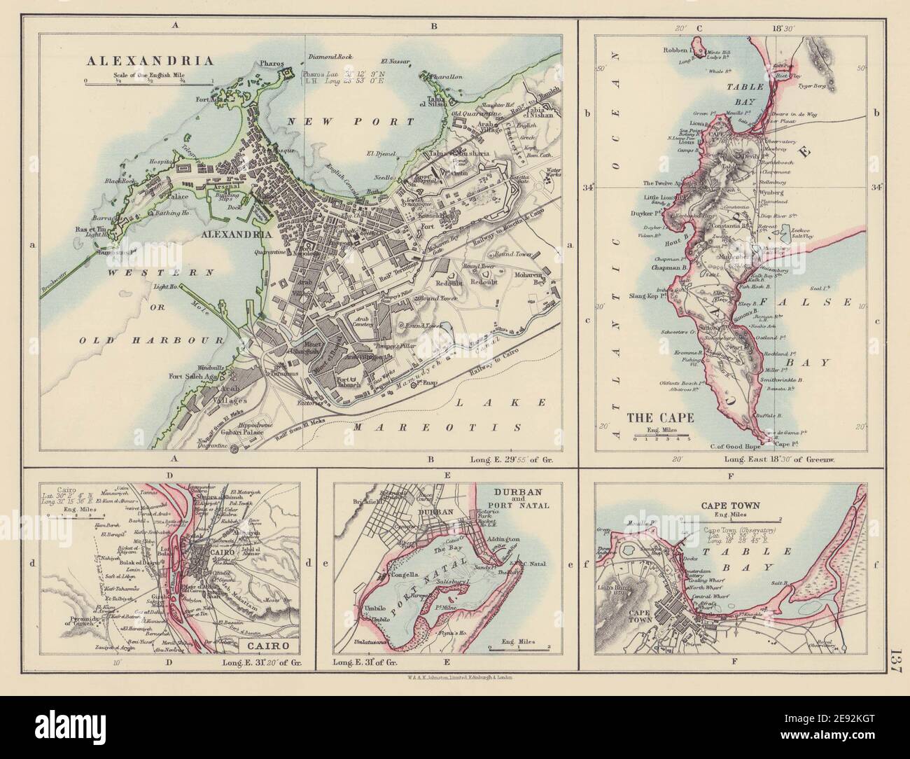 AFRICAN PORTS. Alexandria Cape Town Cairo Port Natal Durban. JOHNSTON ...