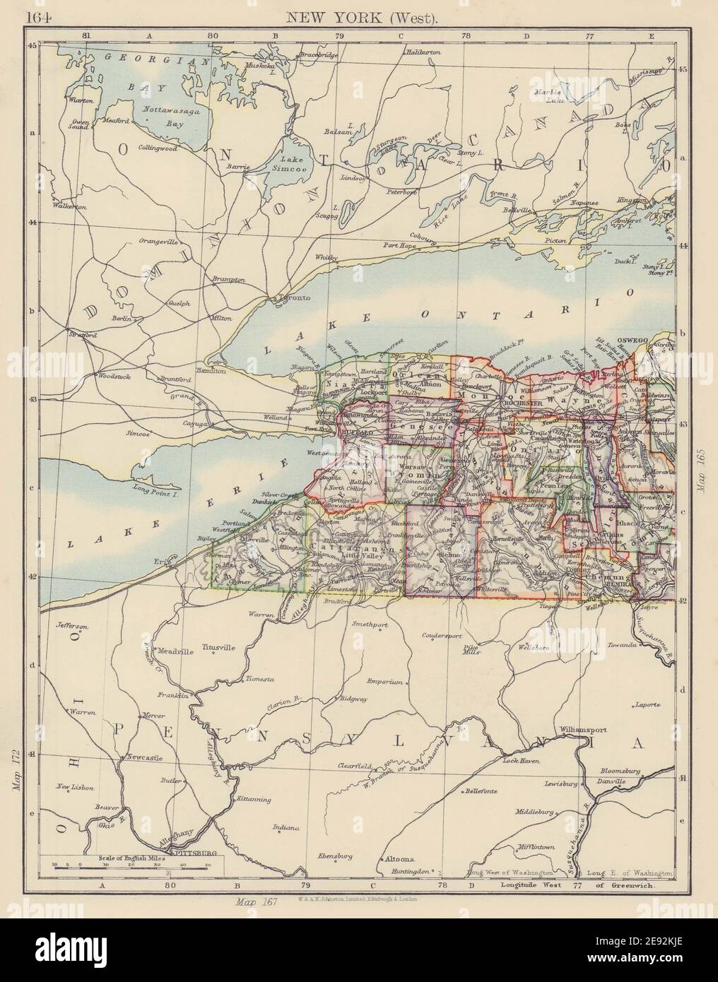 New state map showing counties hi-res stock photography and images - Alamy