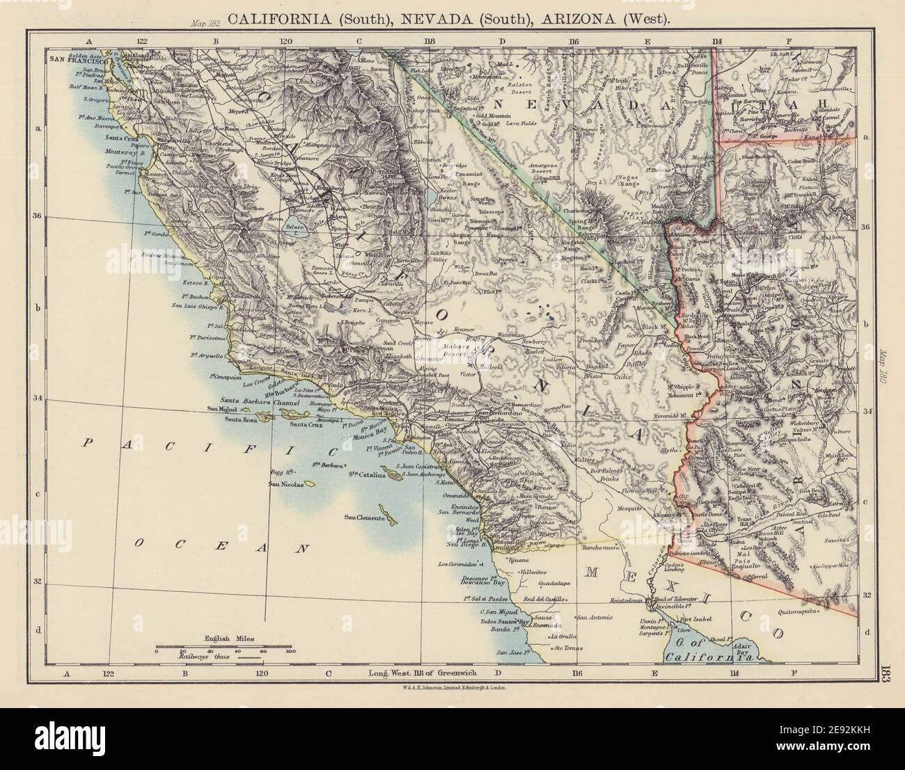 Southern nevada map hi-res stock photography and images - Alamy