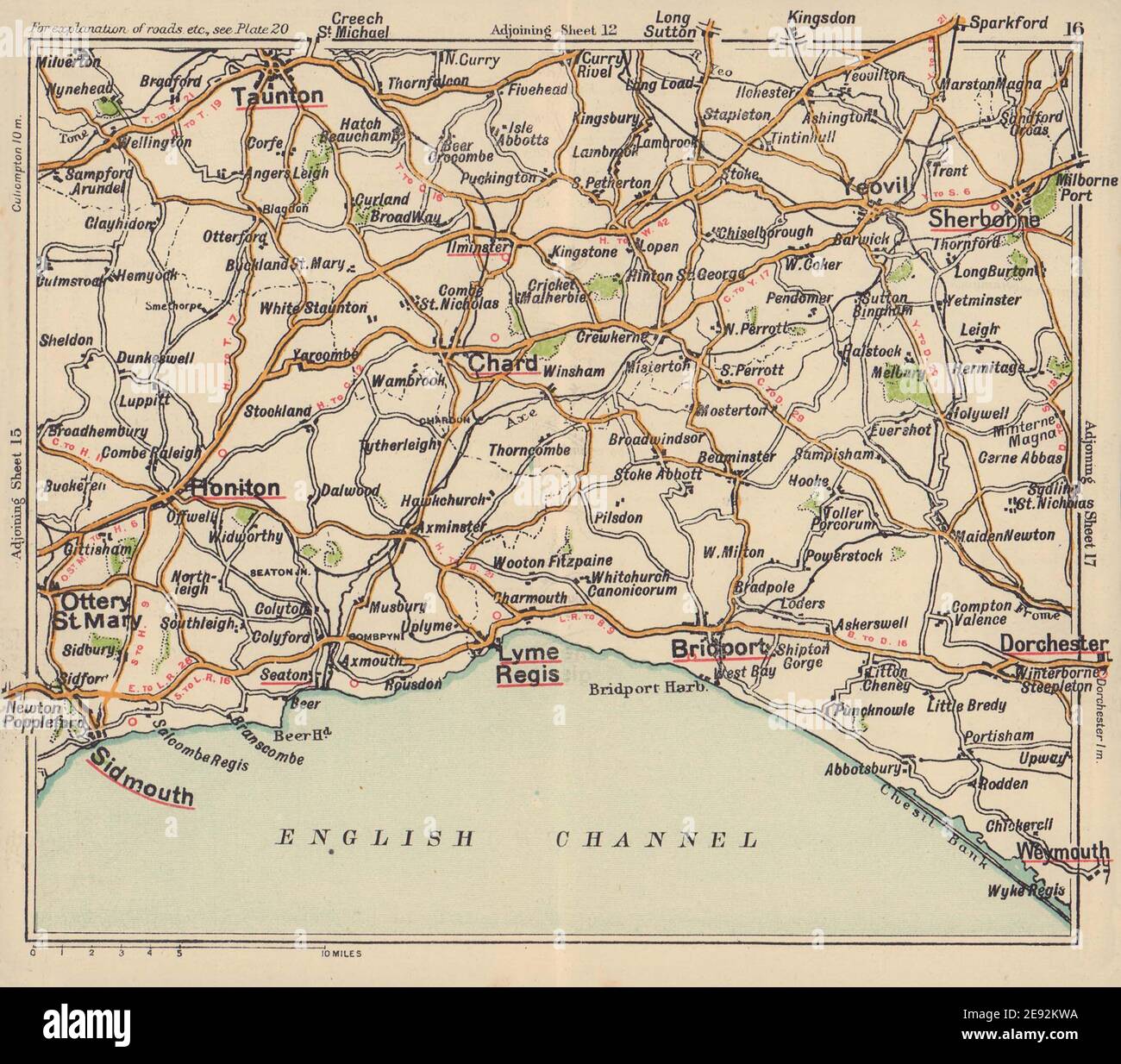 Jurassic coast map for dorset hi-res stock photography and images - Alamy