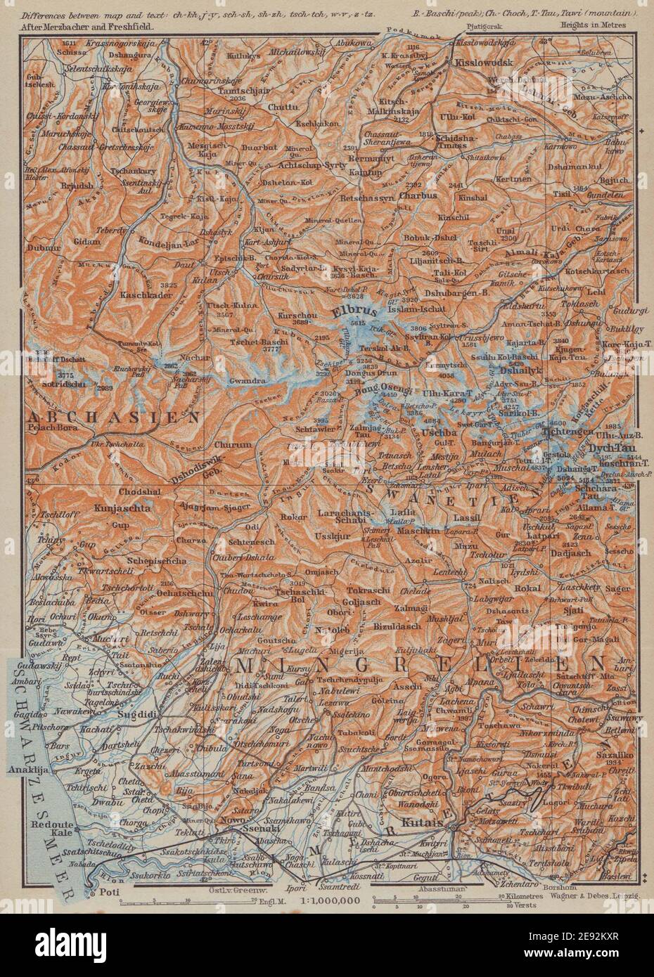Western central Caucasus. Mingrelia/Samegrelo/Abkhazia. Georgia 1914 ...
