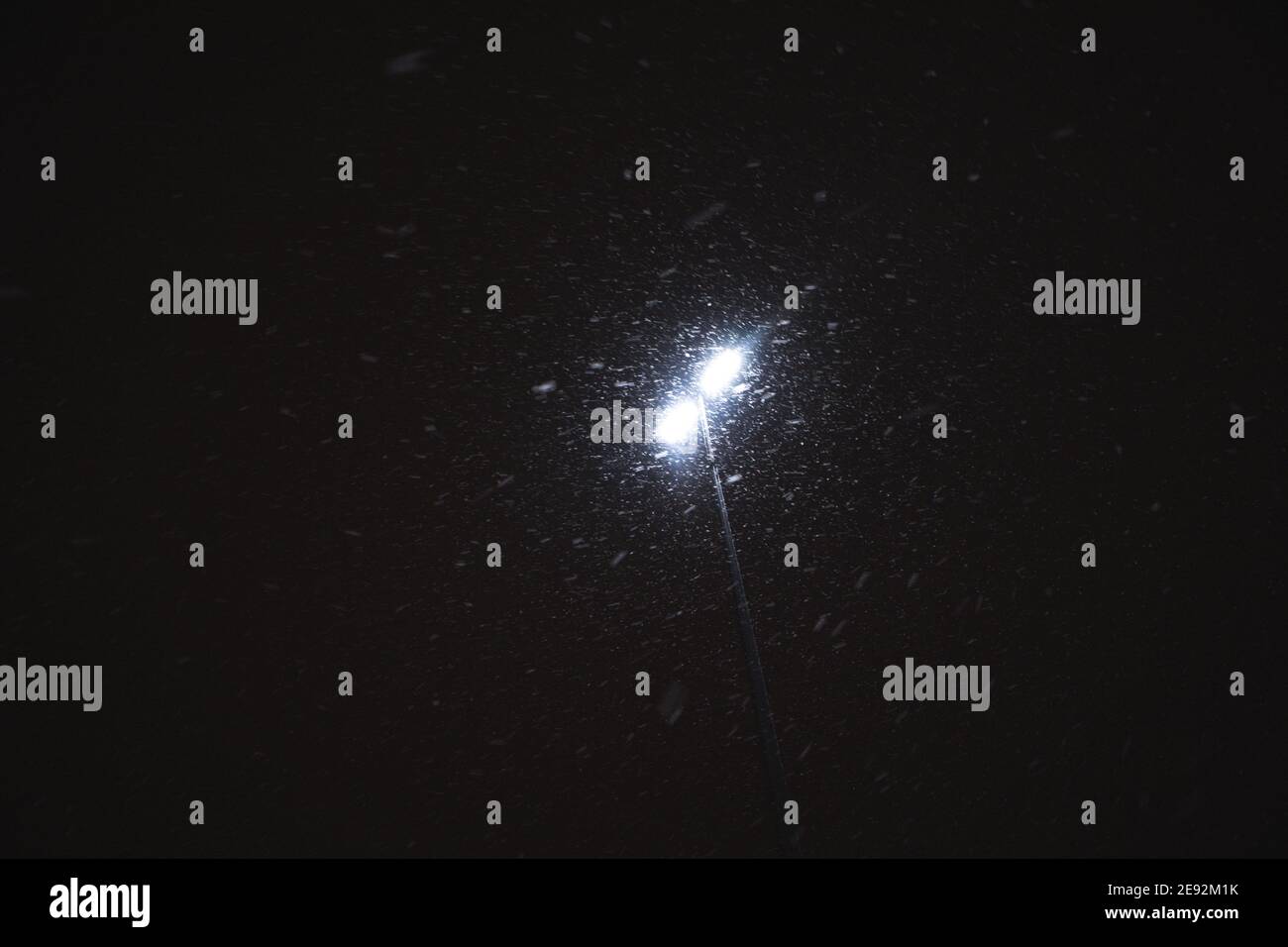 night snowfall storm is a natural phenomenon of precipitation in winter ...
