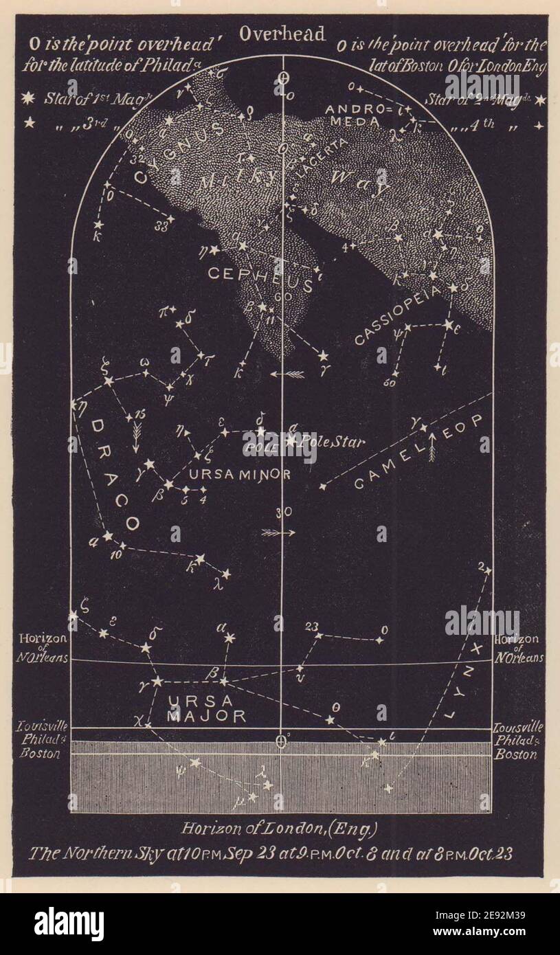 Northern night sky chart october hi-res stock photography and images ...