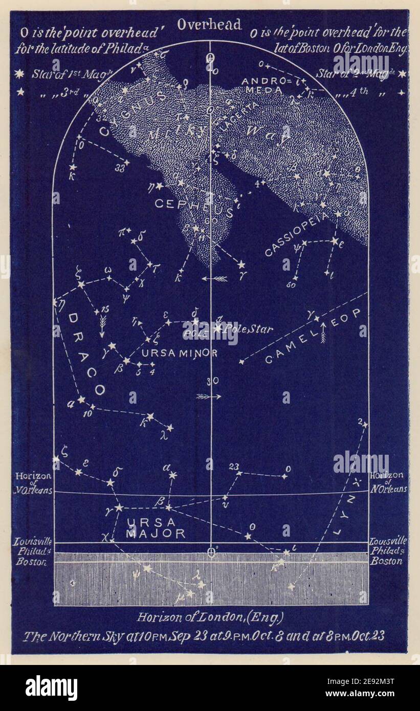 Northern night sky chart october hi-res stock photography and images ...