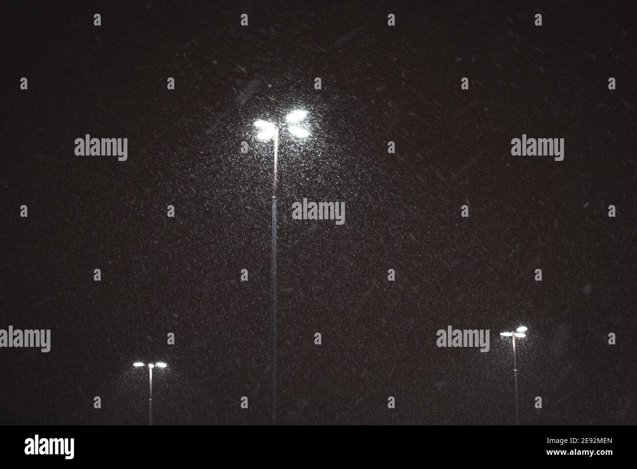 night snowfall storm is a natural phenomenon of precipitation in winter ...