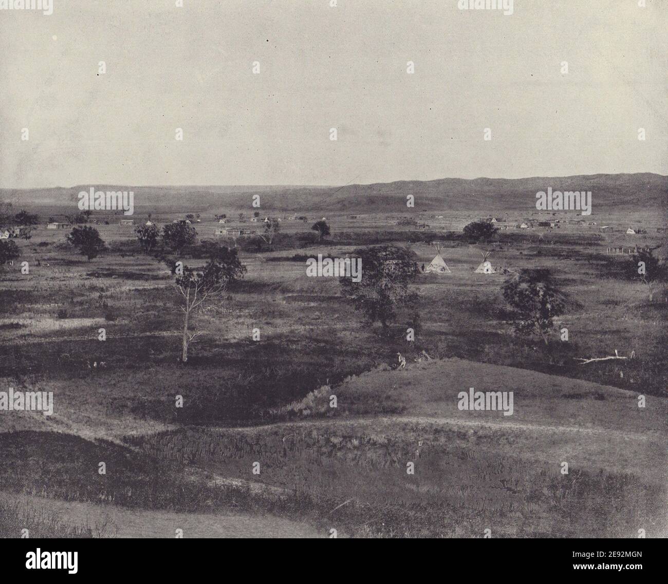 A Native American Indian Village in the US/Canadian border region ...
