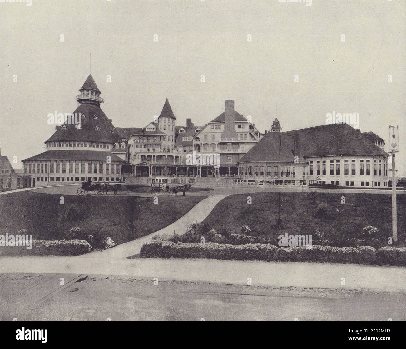 Hotel Coronado, San Diego, California. STODDARD 1895 old antique print ...