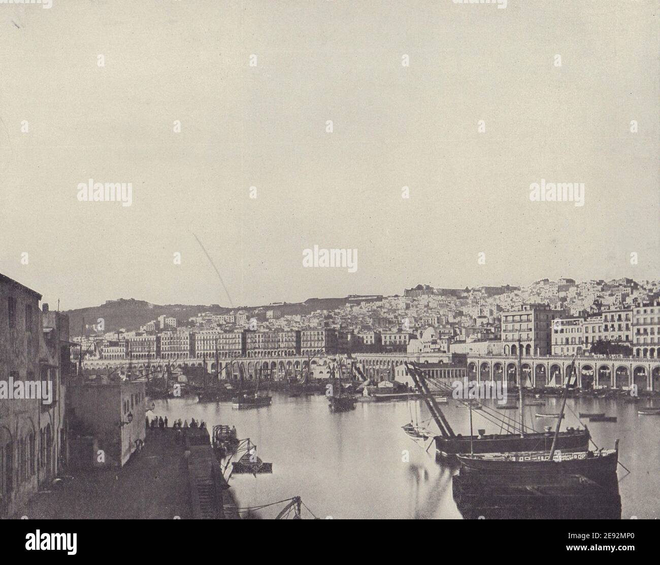 The Port of Algiers. Algeria. STODDARD 1895 old antique vintage print picture Stock Photo - Alamy