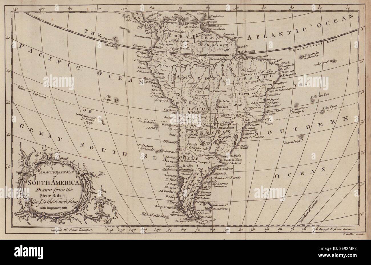Map of south america hi-res stock photography and images - Alamy