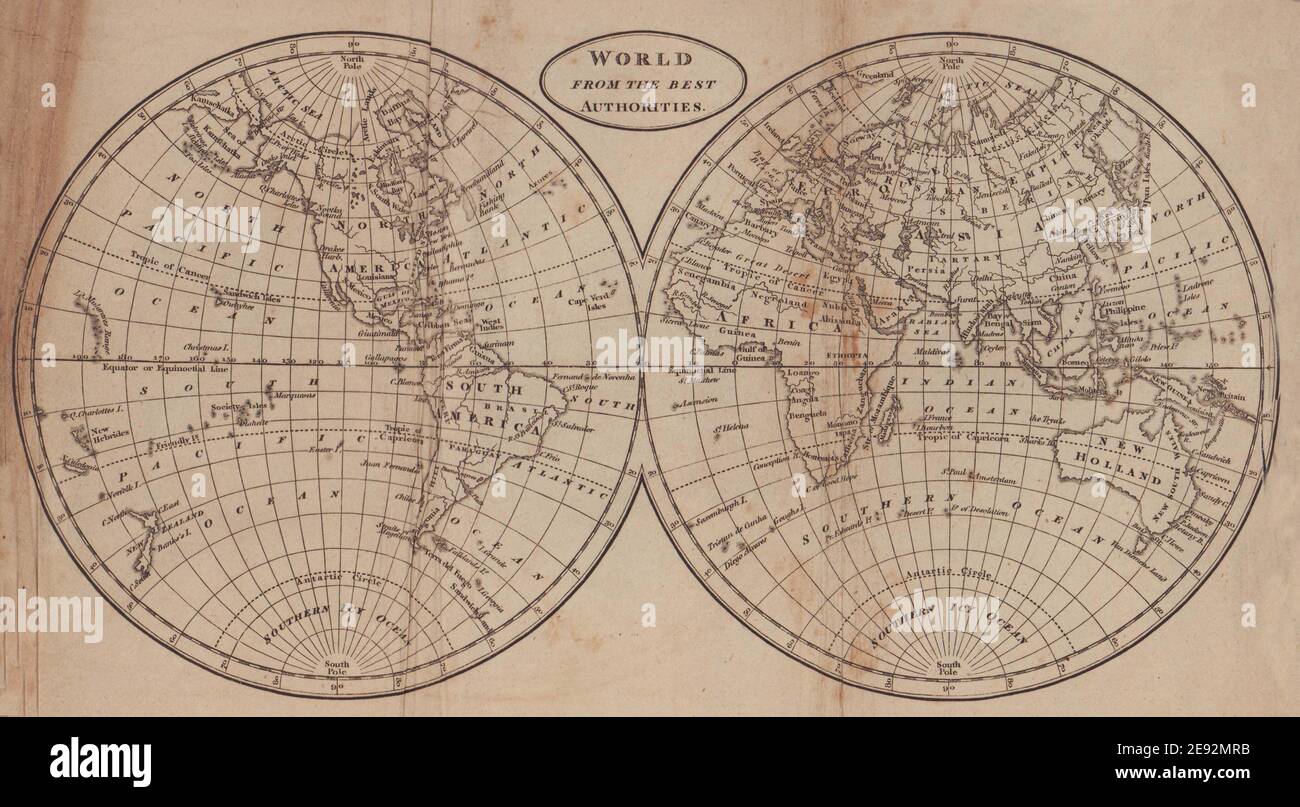 Antique maps of the world hi-res stock photography and images - Alamy