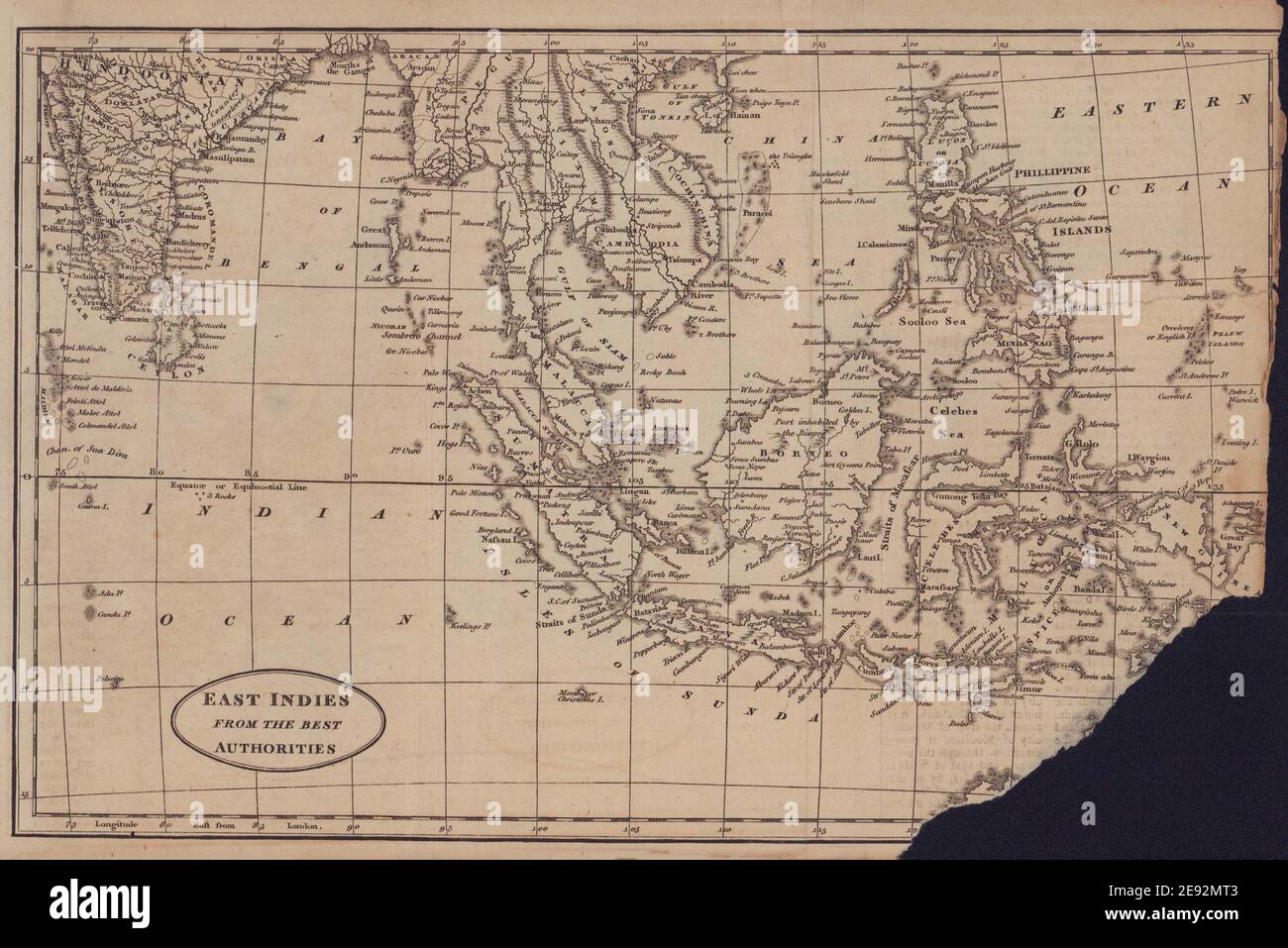 Old map of east indies hi-res stock photography and images - Alamy