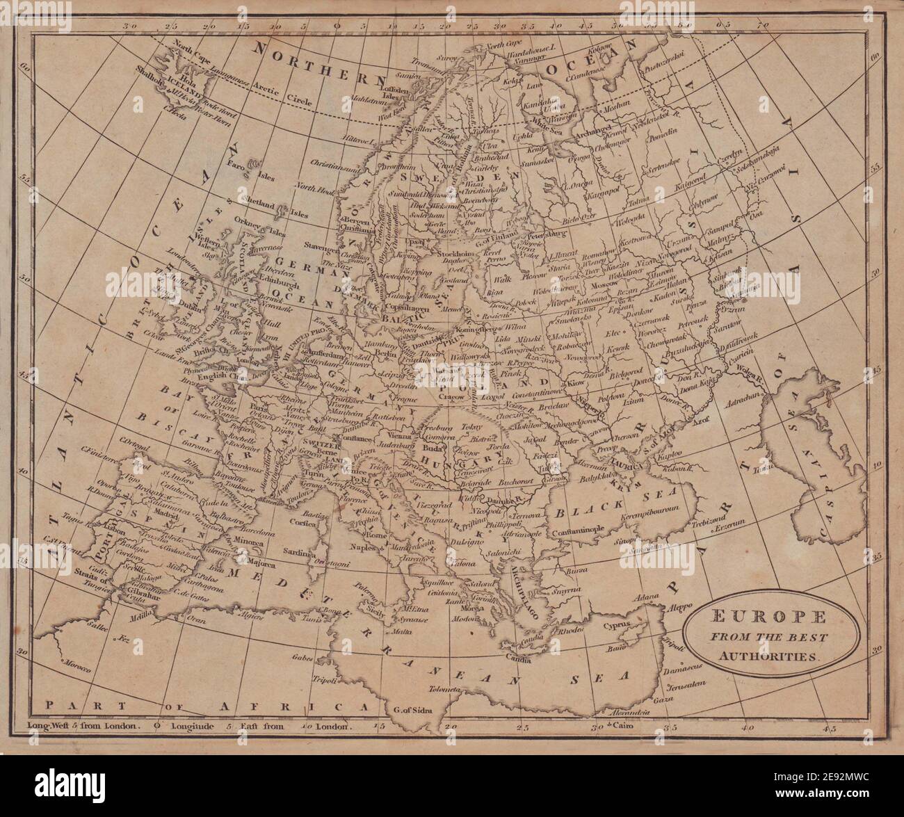 Europe from the best authorities by Richard Brookes 1812 old antique ...