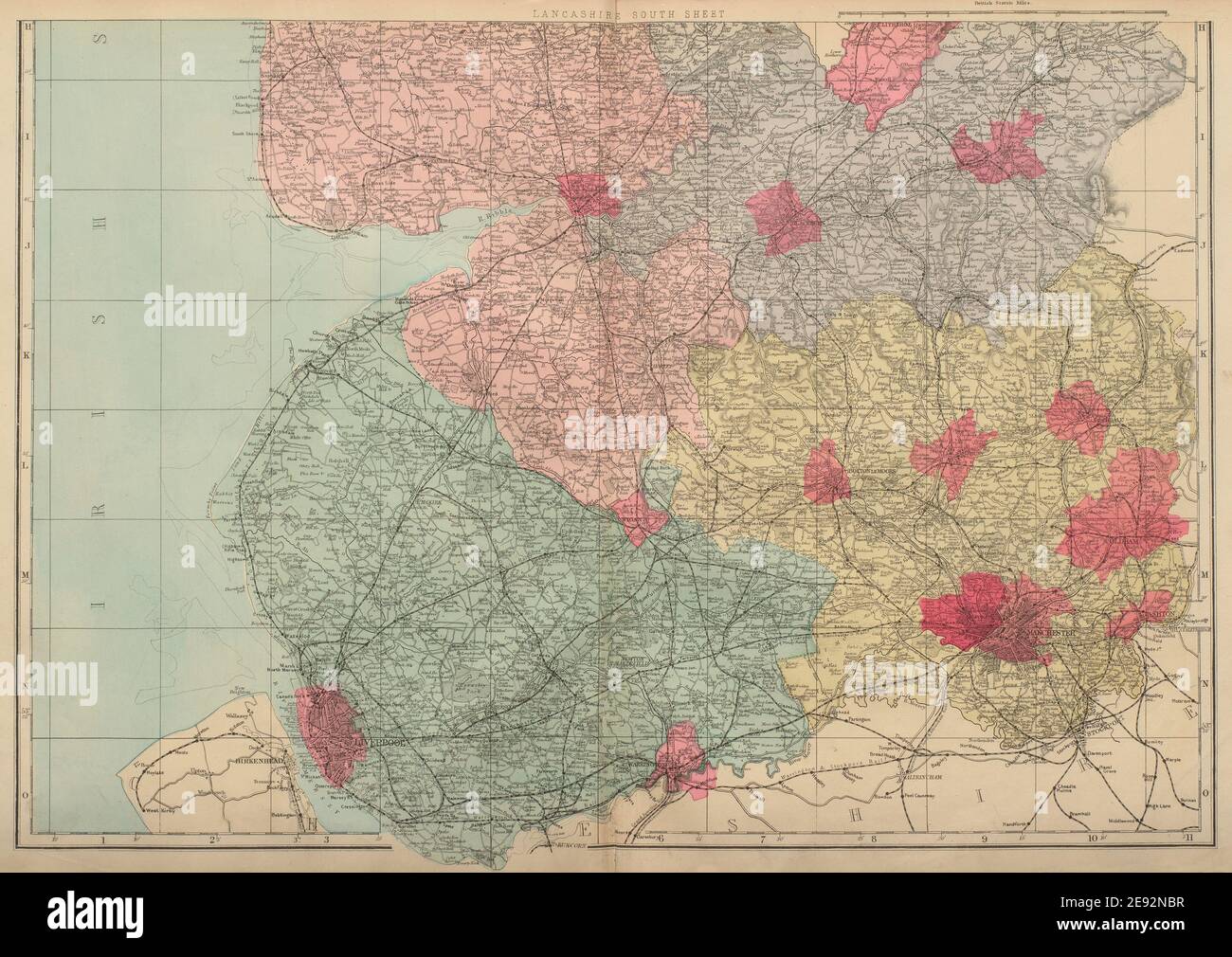 Lancashire map 19th century hi-res stock photography and images - Alamy