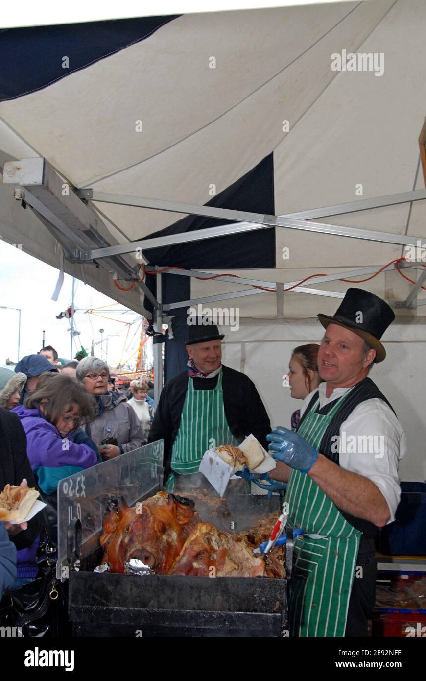 Hog roast bap people hi-res stock photography and images - Alamy