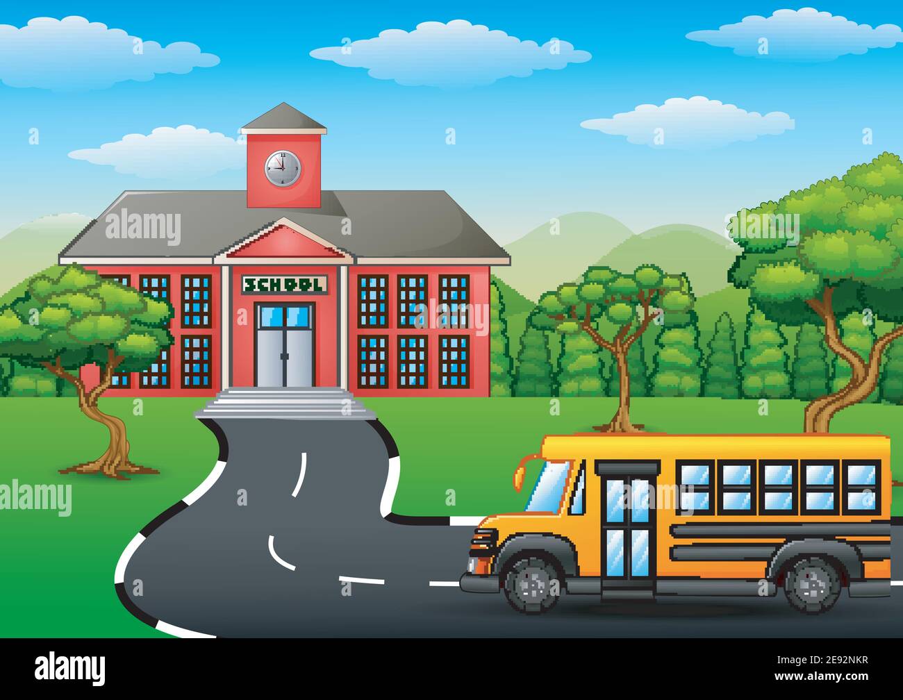 Front School Bus Vector