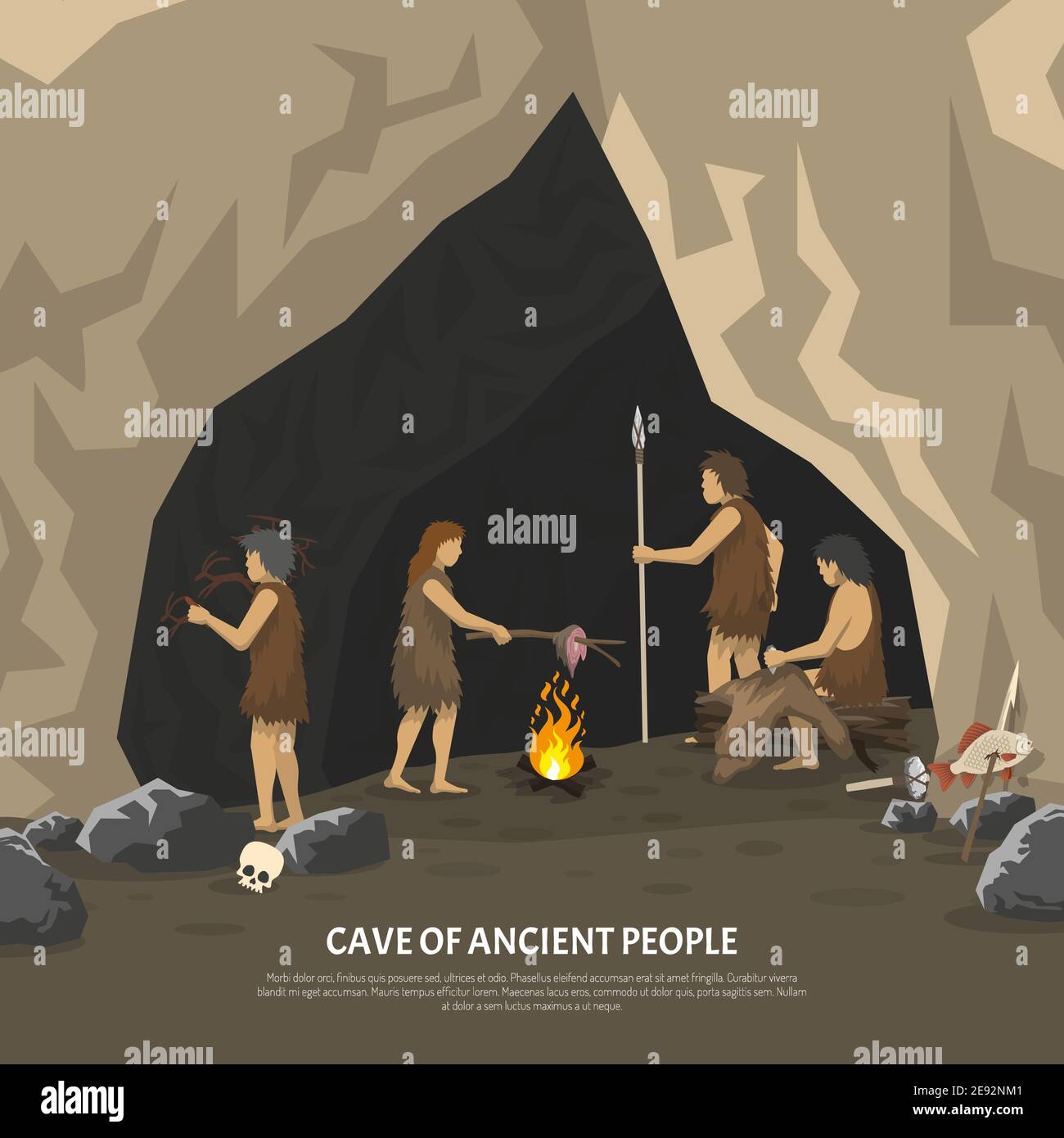 Prehistoric rock art people Stock Vector Images - Alamy