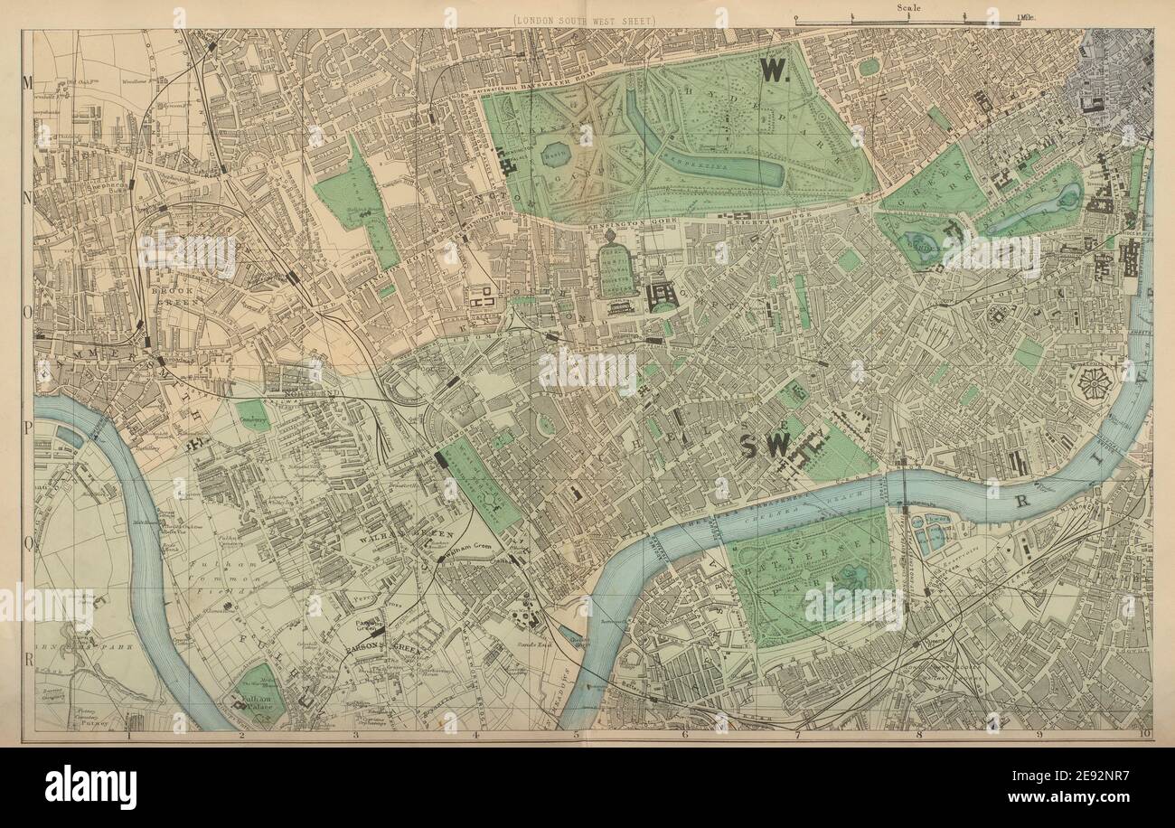 South west london map hi-res stock photography and images - Alamy