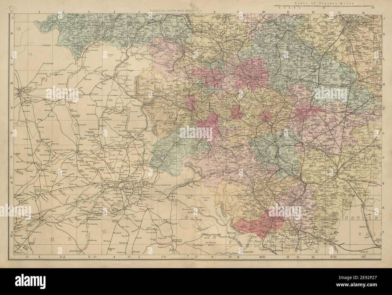 West yorkshire map hi-res stock photography and images - Alamy