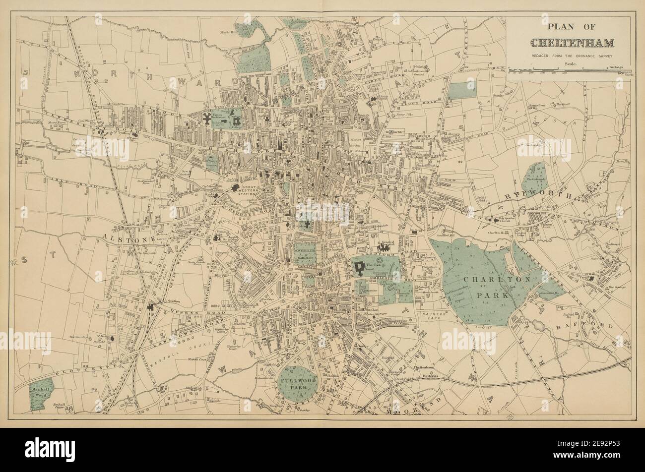 Map of cheltenham hi-res stock photography and images - Alamy