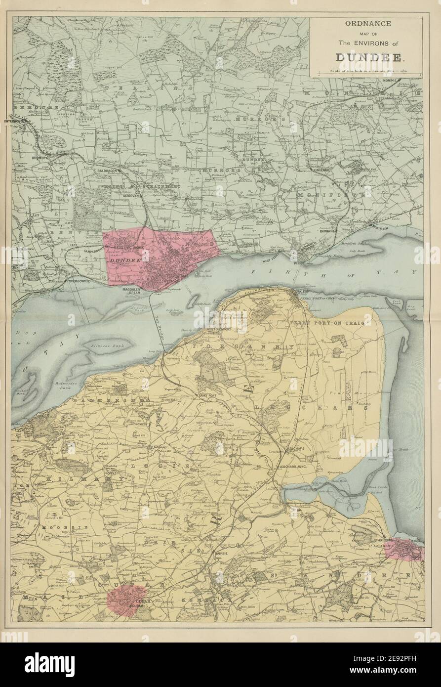 Map of cupar hi-res stock photography and images - Alamy