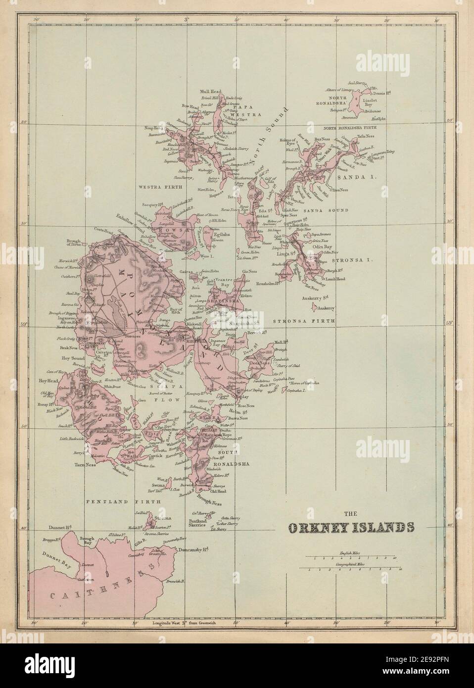 Scotland map orkney hi-res stock photography and images - Alamy