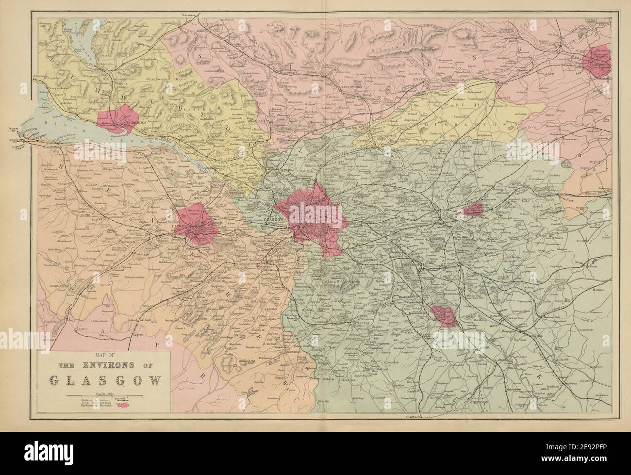 Lanark map hi-res stock photography and images - Alamy
