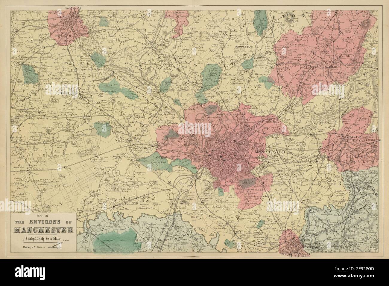 Manchester map hi-res stock photography and images - Alamy