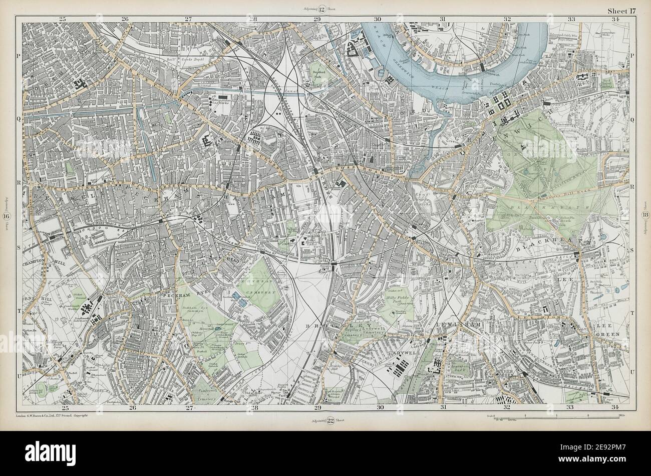 Southwark map hi-res stock photography and images - Alamy