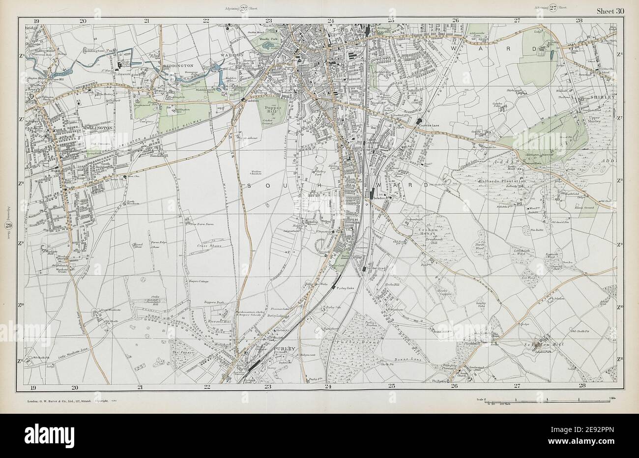 Map of croydon hi-res stock photography and images - Alamy