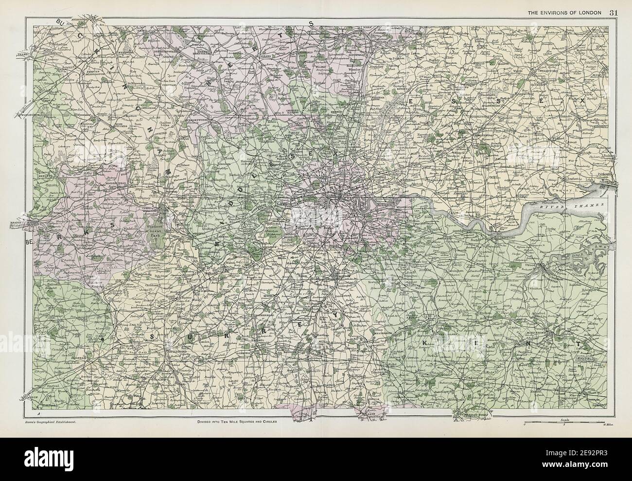 LONDON & HOME COUNTIES.Middx Essex Kent Surrey Berks Bucks Herts.BACON ...