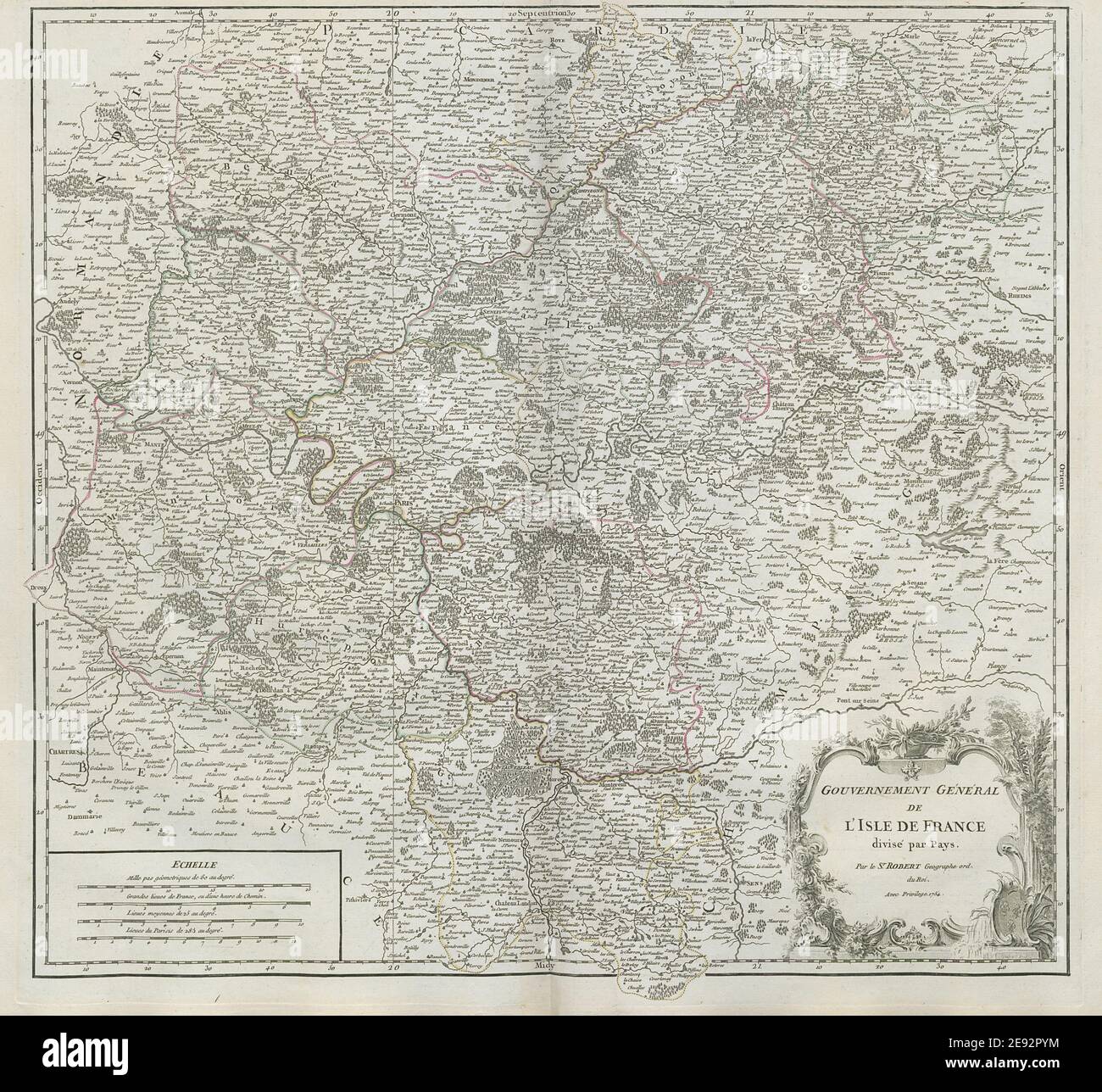 Map of the isle of france hi-res stock photography and images - Alamy