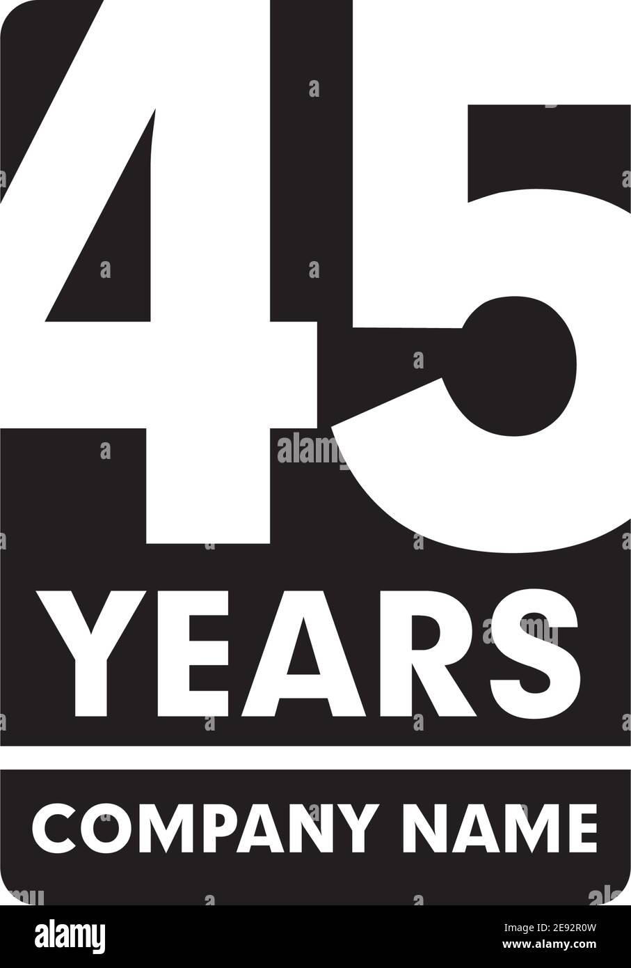 Template logo 45th anniversary Cut Out Stock Images & Pictures - Alamy