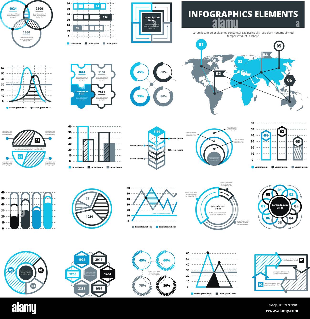 World map graphical charts hi-res stock photography and images - Alamy