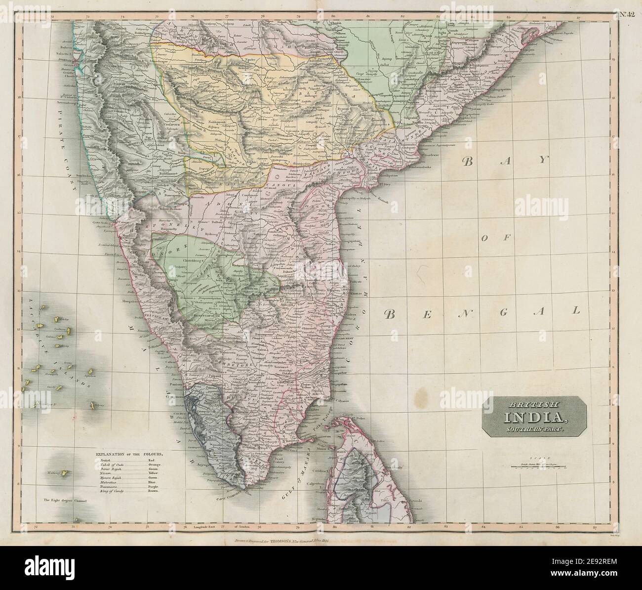 "British India, southern part". Coromandel & Malabar coasts. THOMSON ...