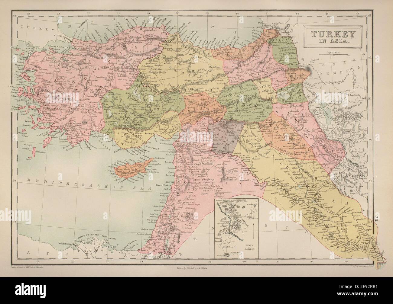 Map turkey syria hi-res stock photography and images - Alamy