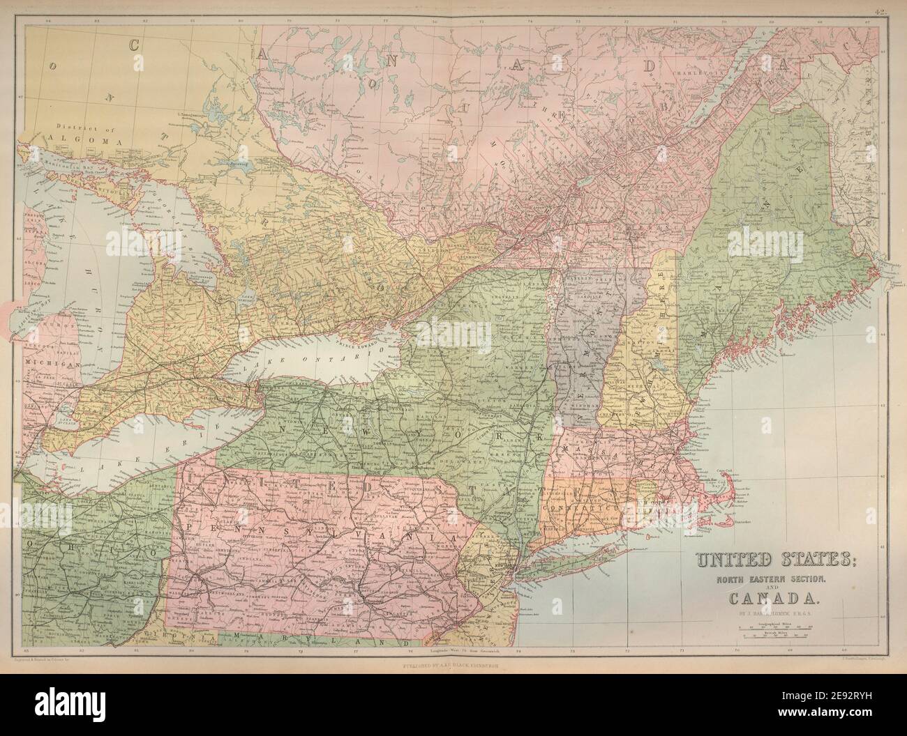 North East USA & Canada. Great Lakes. New England NY PA. BARTHOLOMEW ...