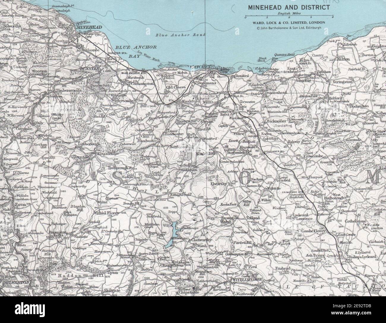 MINEHEAD & DISTRICT. Exmoor Brendon Hills Watchet. Somerset. WARD LOCK ...