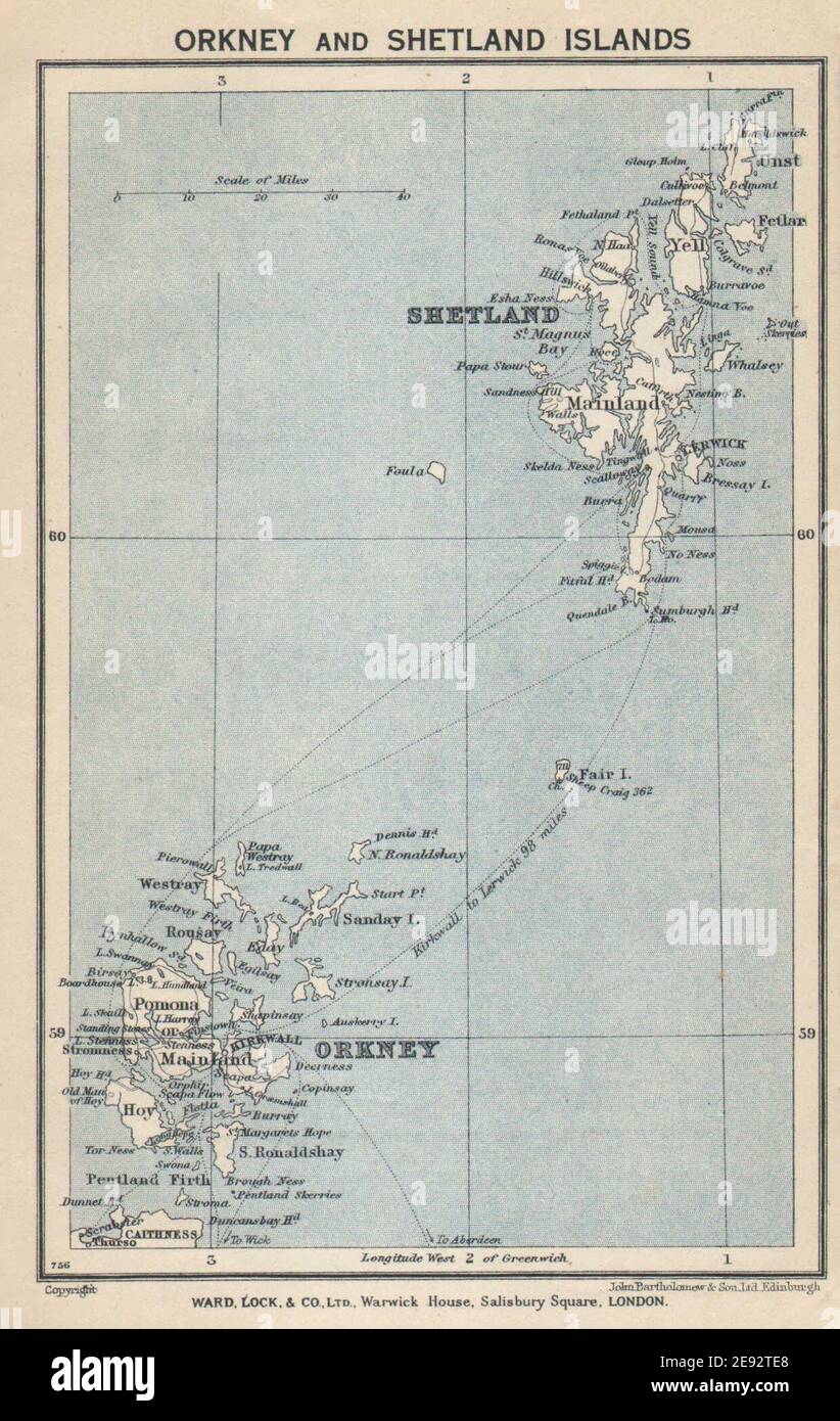 Map of the orkney islands hi-res stock photography and images - Alamy