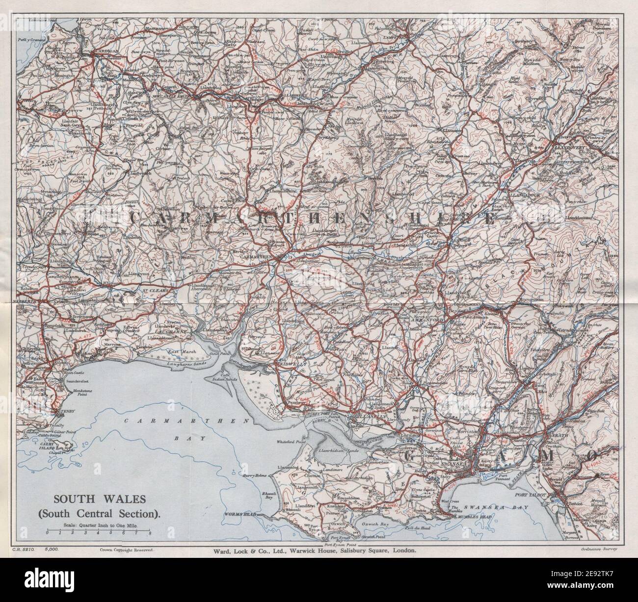 Tenby map hi-res stock photography and images - Alamy