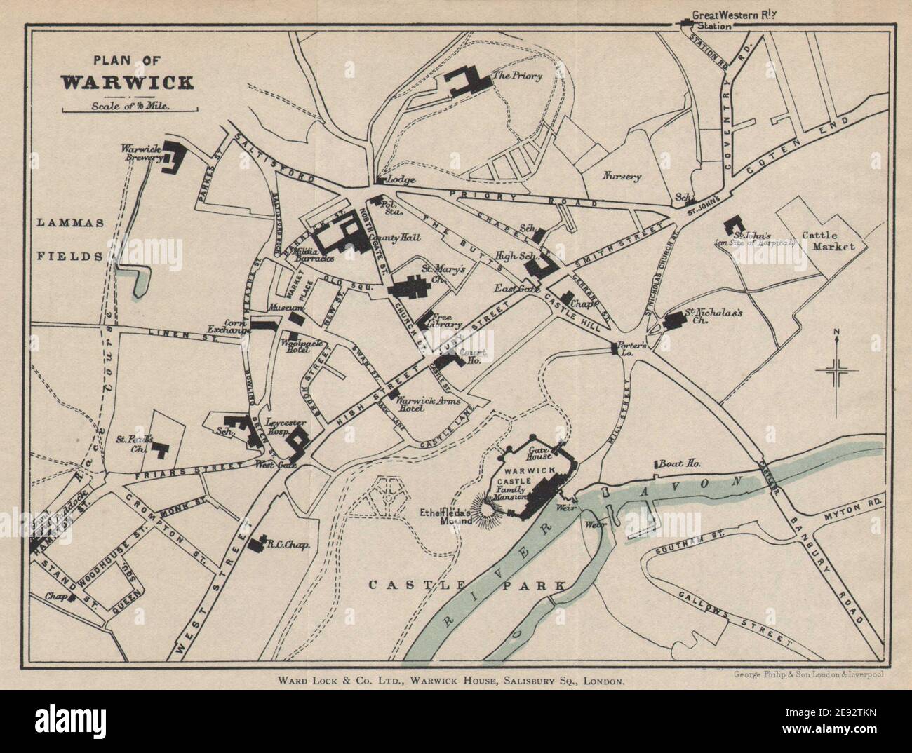 VENTNOR & BONCHURCH vintage town city plan. Isle of Wight. WARD LOCK ...