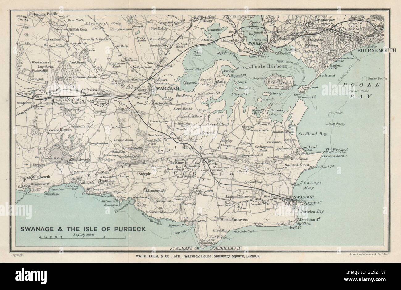 ISLE OF PURBECK. Swanage Wareham Bournemouth Poole. Dorset. WARD LOCK ...