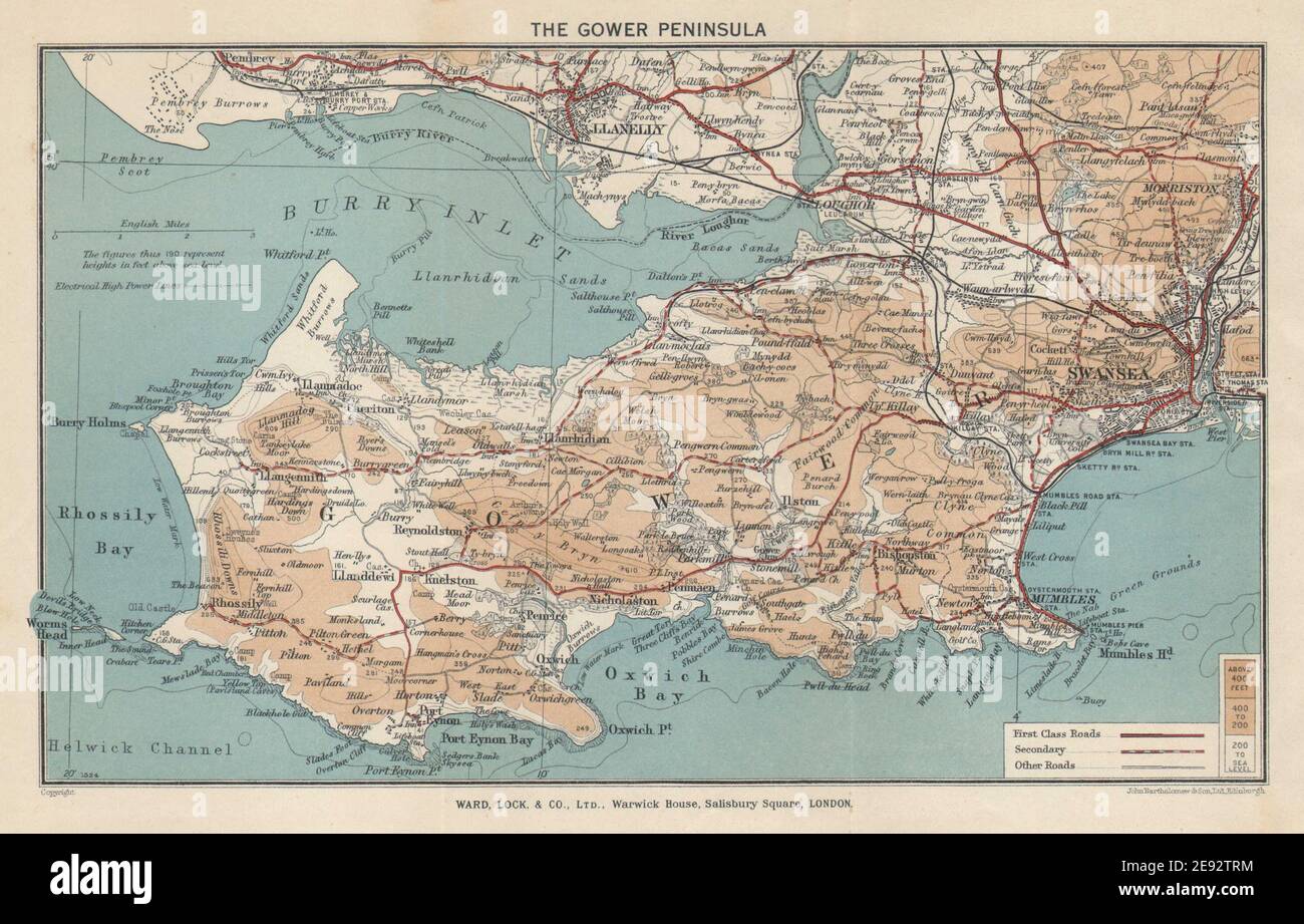 Mumbles map hi-res stock photography and images - Alamy